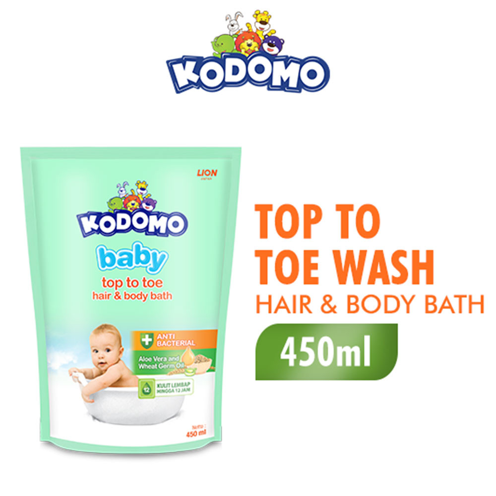 Jual KODOMO BABY HAIR & BODY BATH TOP TO TOE 450mL | Shopee Indonesia