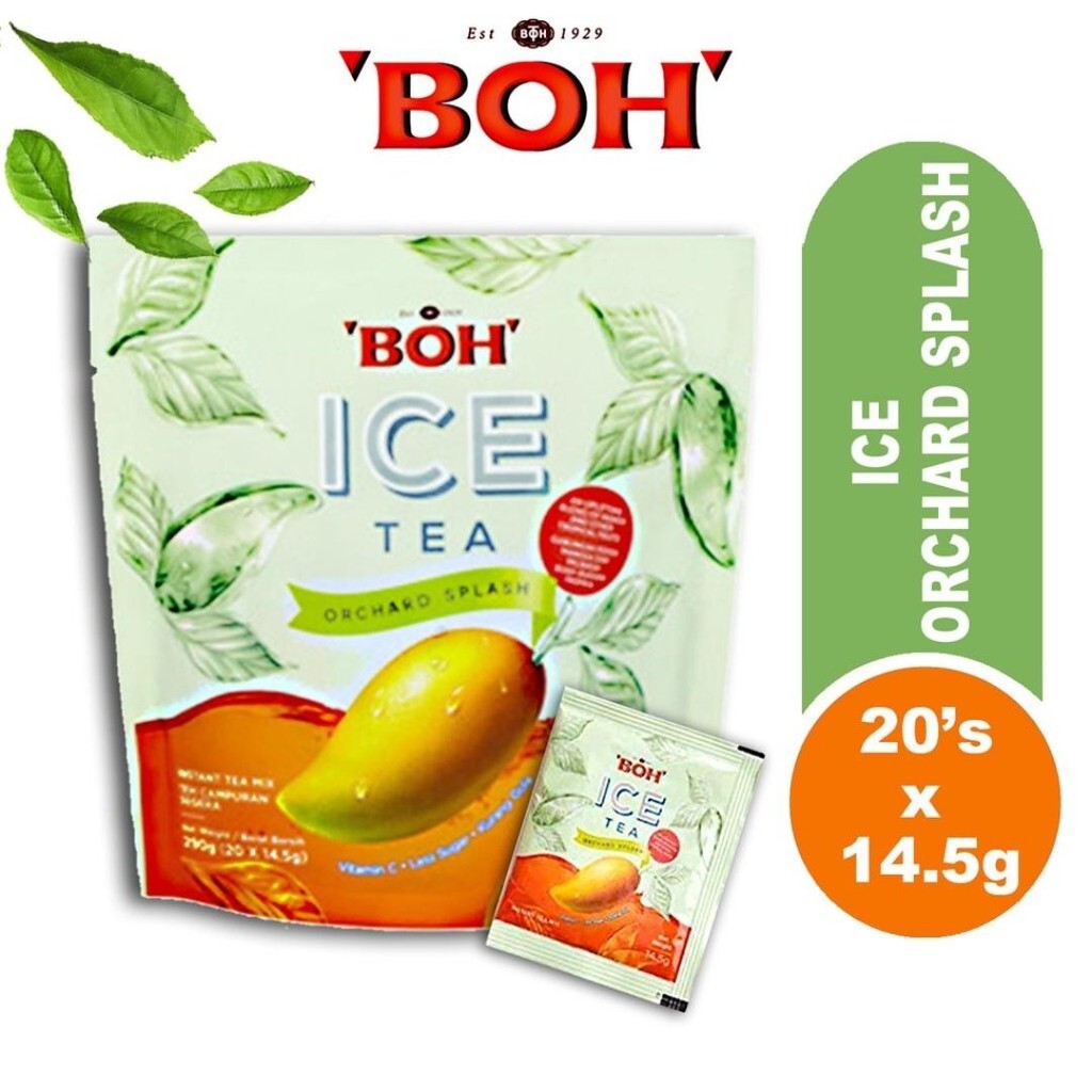 Jual BOH Teh Es Segar Praktis Ice Tea Instant Orchard Splash 20 Sachet ...