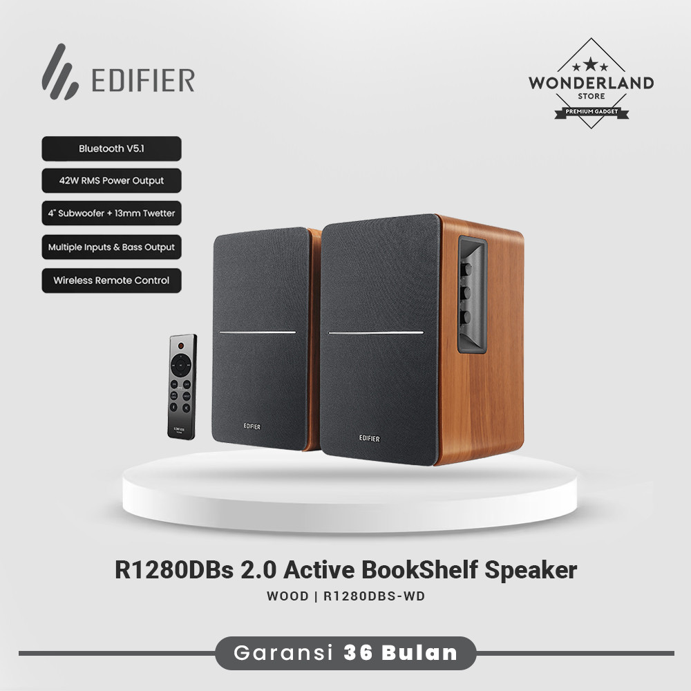 Jual Edifier R1280DBs 2.0 Active BookShelf Speaker Bluetooth Wireless ...