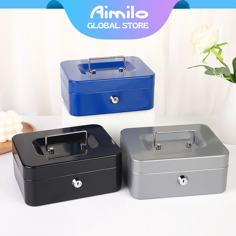 Jual Aimilo Brankas Uang Besi Dengan Kunci Kotak Penyimpanan Uang/Emas ...