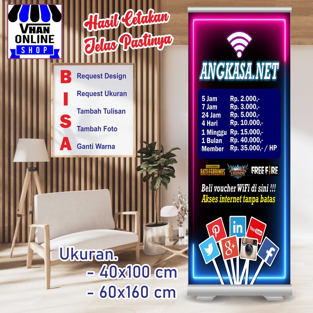 Jual Backdrop Spanduk Banner List Harga Wifi Hotspot | Shopee Indonesia