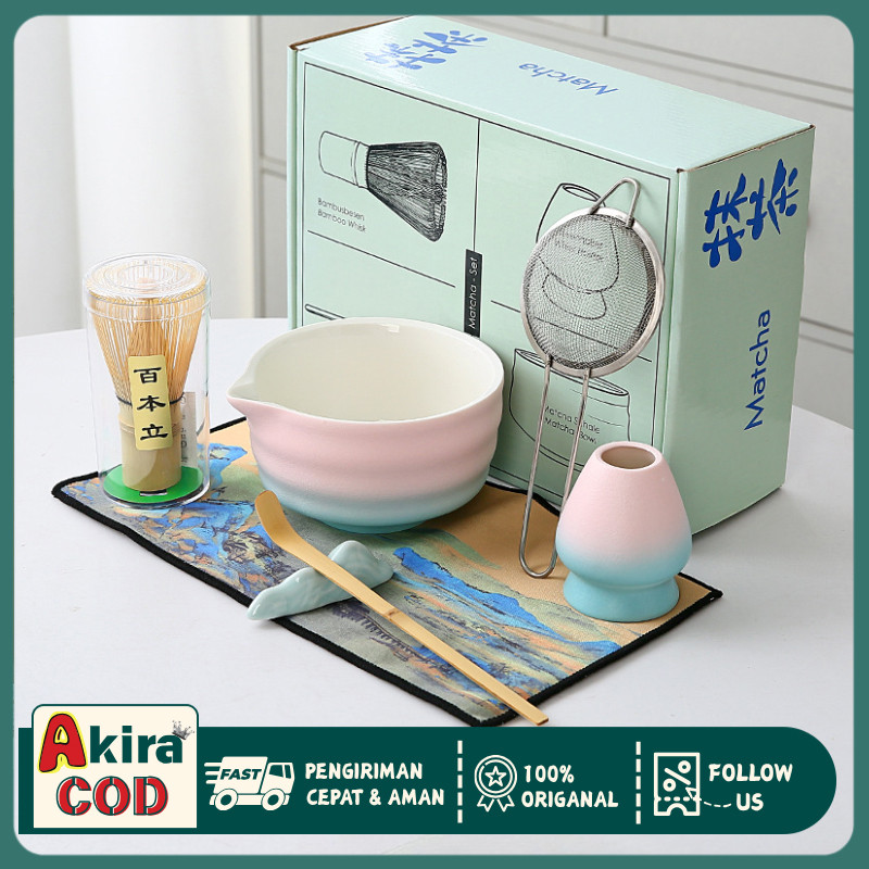 Jual Set Matcha Gradien / Mangkuk Matcha + Pengaduk Matcha Bambu ...
