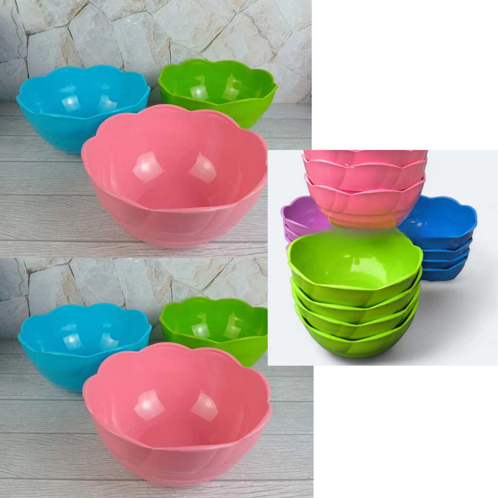 Jual Mangkok Bunga Plastik Tahan Panas Tebal Lusinan Bunga Bulat Besar ...