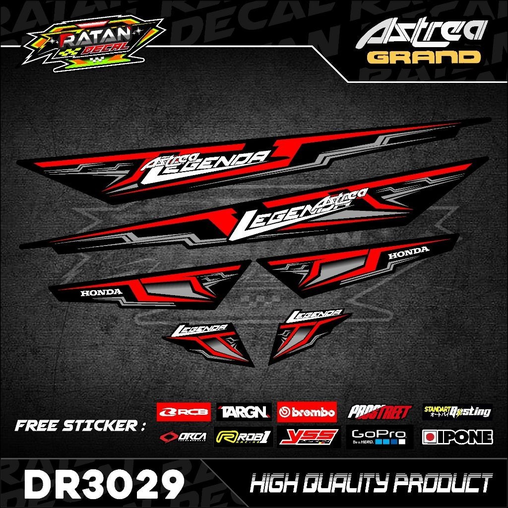Jual Stripping Sticker HONDA ASTREA GRAND High Quality | Shopee Indonesia