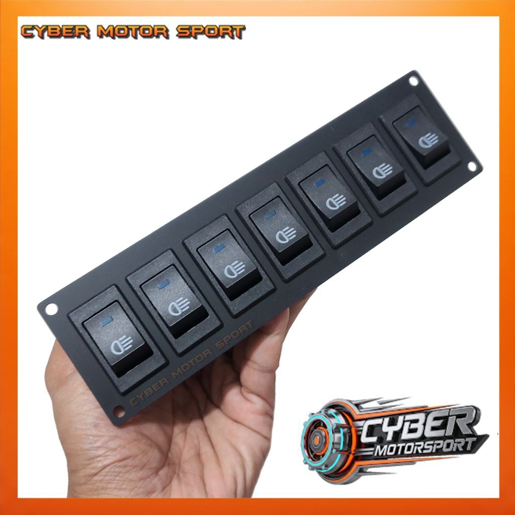 Jual Switch panel mobil 12v 24 volt 7 saklar tombol lampu mobil offroad ...