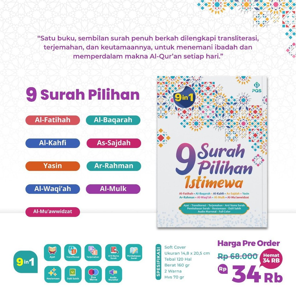 Jual [Ready Stock] 9 SURAH PILIHAN ISTIMEWA | Shopee Indonesia