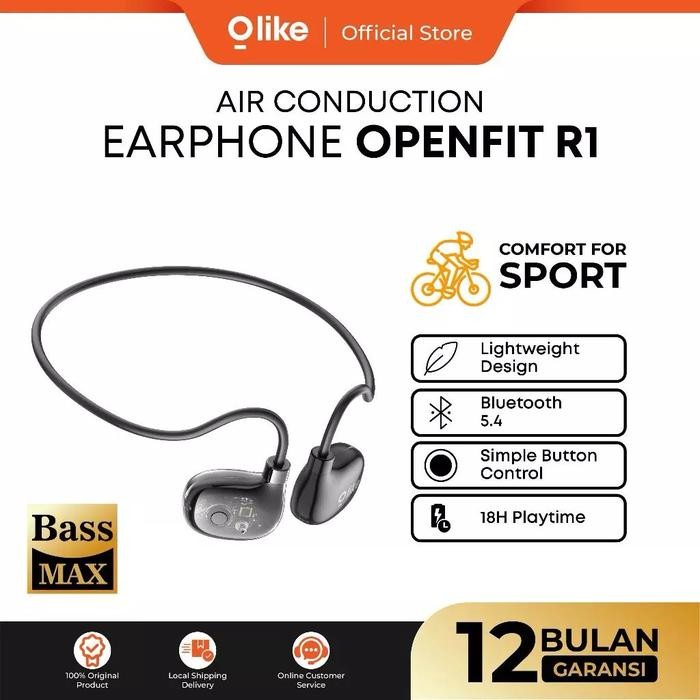 Jual Olike Openfit R1 Wireless Headset Bluetooth 5.4 Air Bone ...