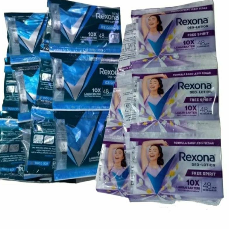 Jual Rexona Deo Lation Cowok & Cewek 1 Renceng 12 Sachet 9Ml | Shopee ...