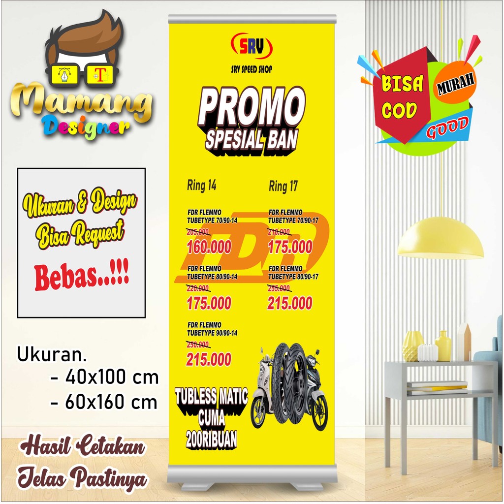 Jual Cetak Spanduk Banner Toko Ban Murah Bisa Request Tebal | Shopee ...