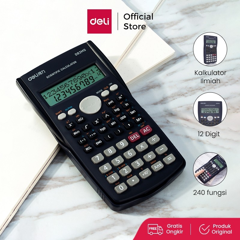 Jual Deli ED82MS Scientific Calculator Kalkulator Scientific 240 ...