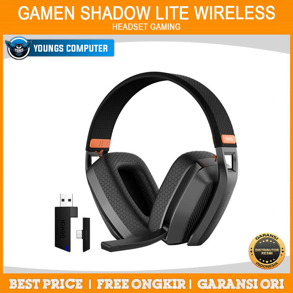 Jual GAMEN SHADOW LITE WIRELESS 3 MODE Headset Wireless Bluetooth 5.3 ...