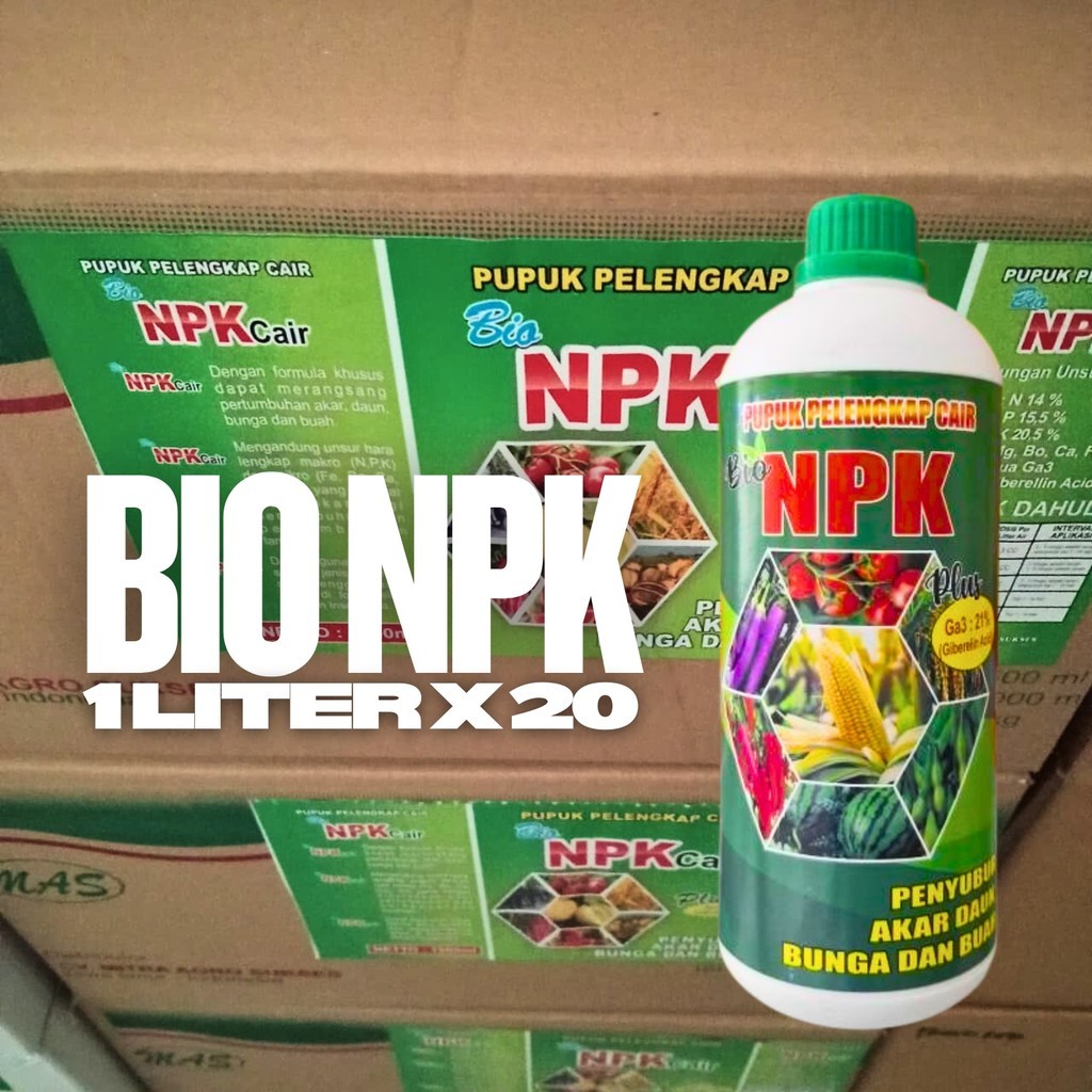 Jual Paket Hemat 1 Dus BIO NPK Plus Cair 1 Liter Isi 20 Botol Pupuk Pertanian | Shopee Indonesia