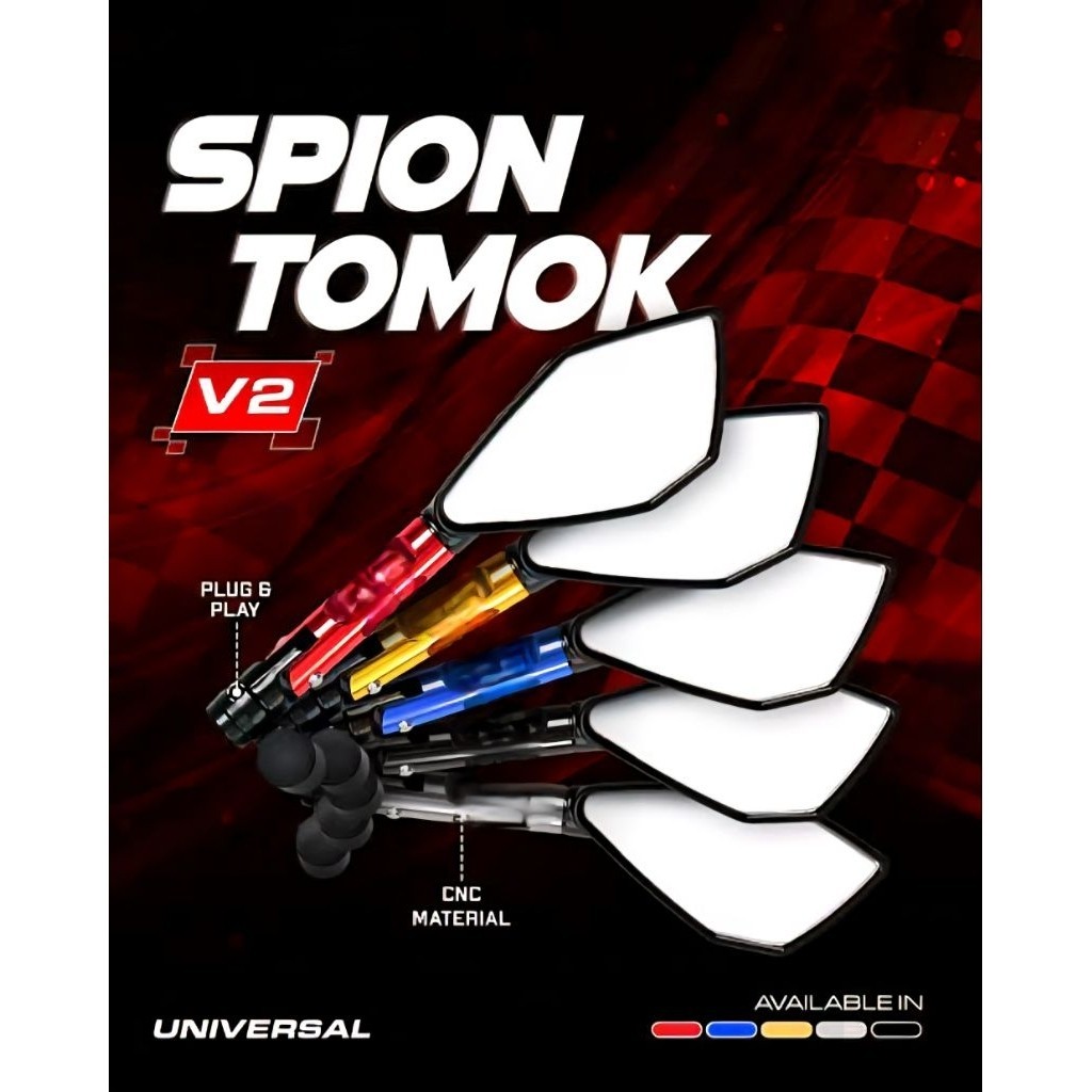 Jual Spion Tomok V5 & V2 Universal Nmax,Aerox,Pcx,Vario,Beat,Mio,Vixion ...