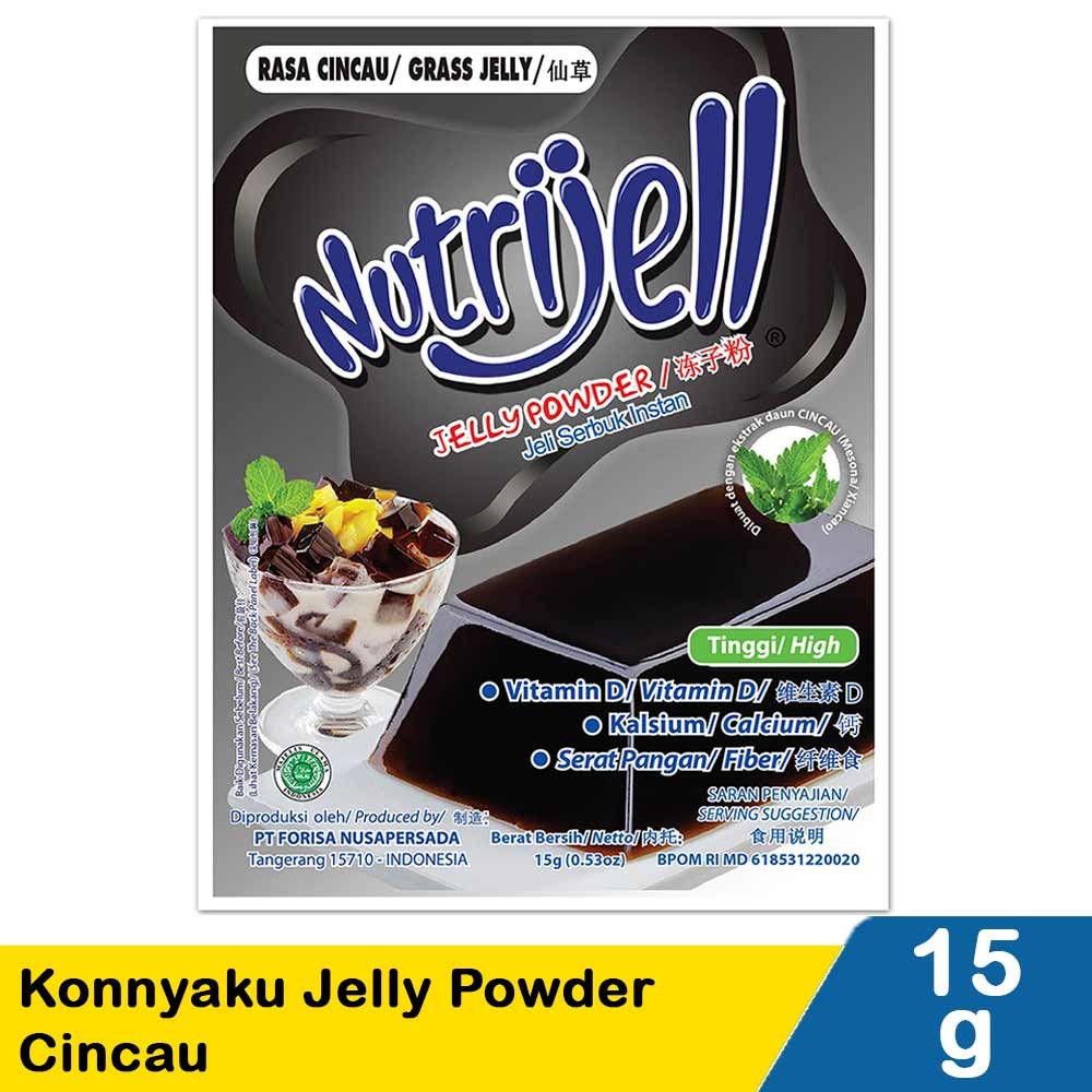 Jual NUTRIJELL KONNYAKU JELLY POWDER CINCAU 15g | Shopee Indonesia