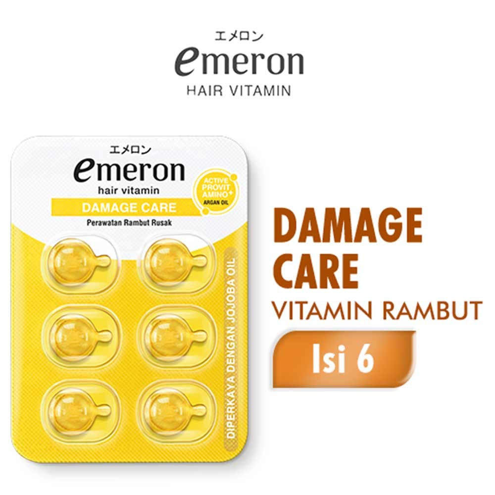 Jual EMERON HAIR VITAMIN (KUNING) DAMAGE CARE 6X1mL | Shopee Indonesia
