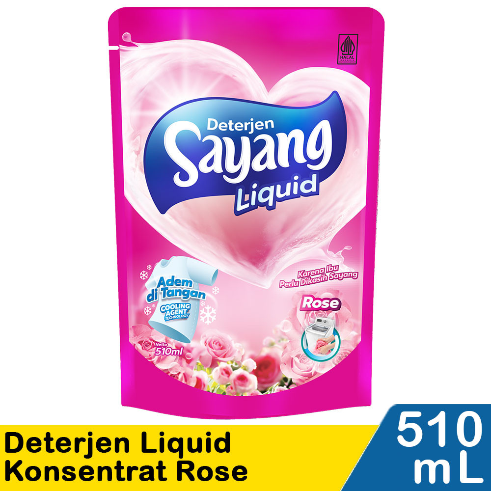 Jual SAYANG DETERJEN LIQUID KONSENTRAT ROSE 720/510mL | Shopee Indonesia