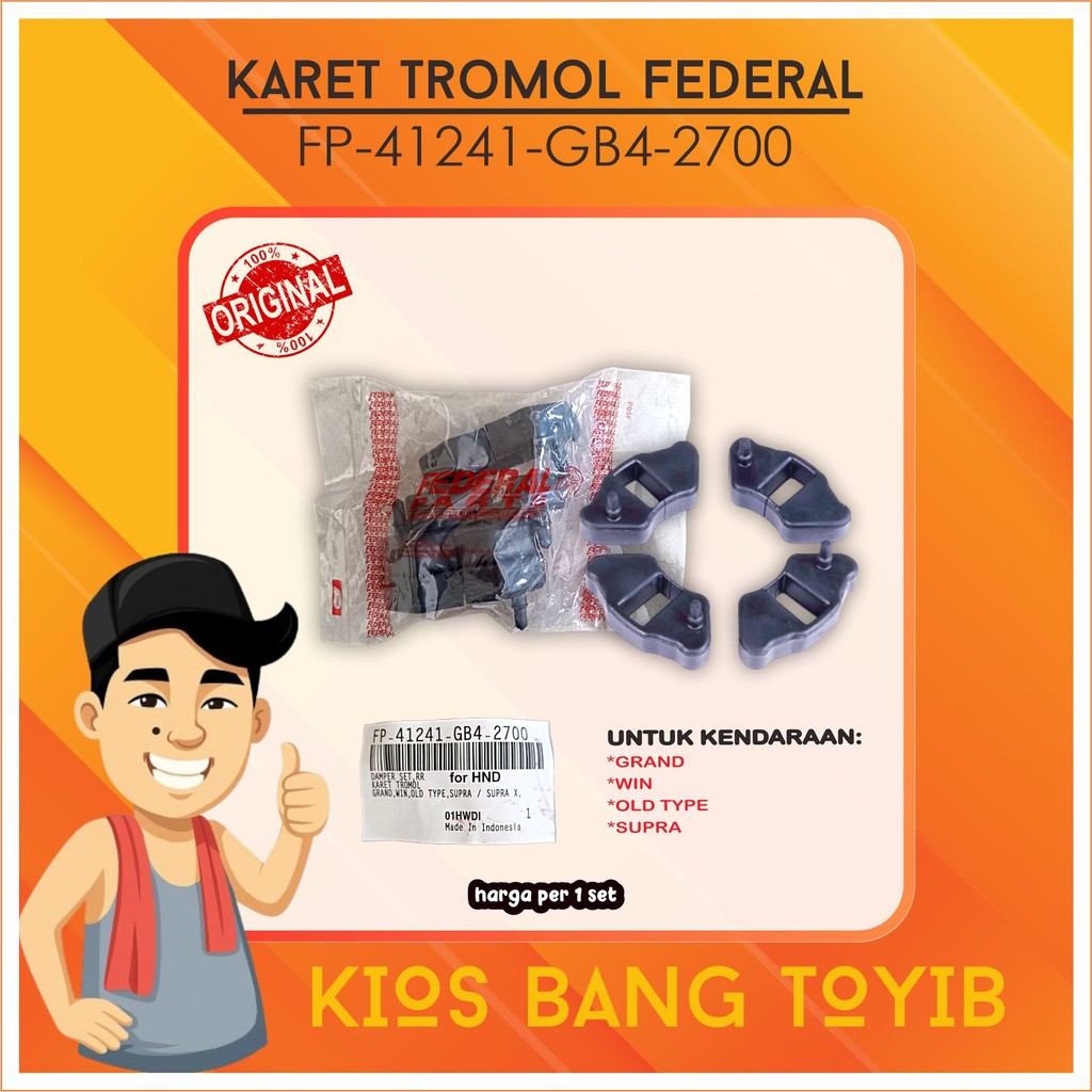 Jual FEDERAL Karet Tromol GB4 GRAND Supra Astrea Original Astra ...