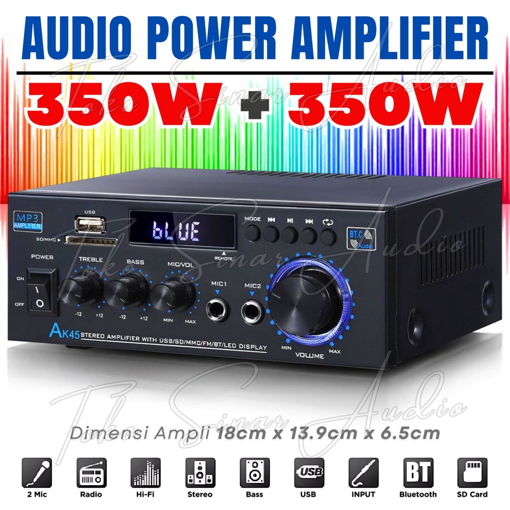 Jual PROMOO NEWW Amplifier Daya Full Bass Fleco AK45 Audio Penguat ...