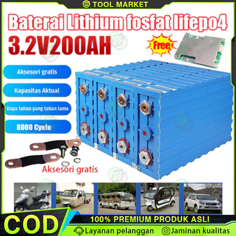 Jual 【 CATL 200AH Baterai】Barang baru Baterai Lifepo4 Baterai Surya Kekuatan Besar 3.2V 30ah ...