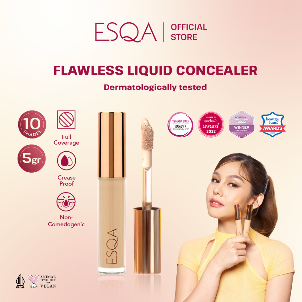 Jual ESQA Flawless Liquid Concealer Full Coverage | Shopee Indonesia
