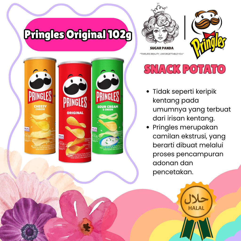 Jual Pringles 102g Pringles Tersedia 3 Varian Merah Orange dan Hijau ...