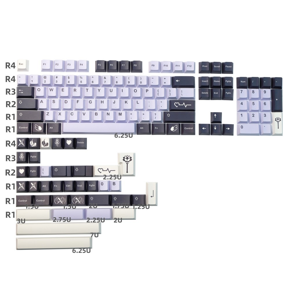 Jual PBT Keycap GMK Tenshi Cherry Profile DYE Subbed 140 Keys ISO Enter ...
