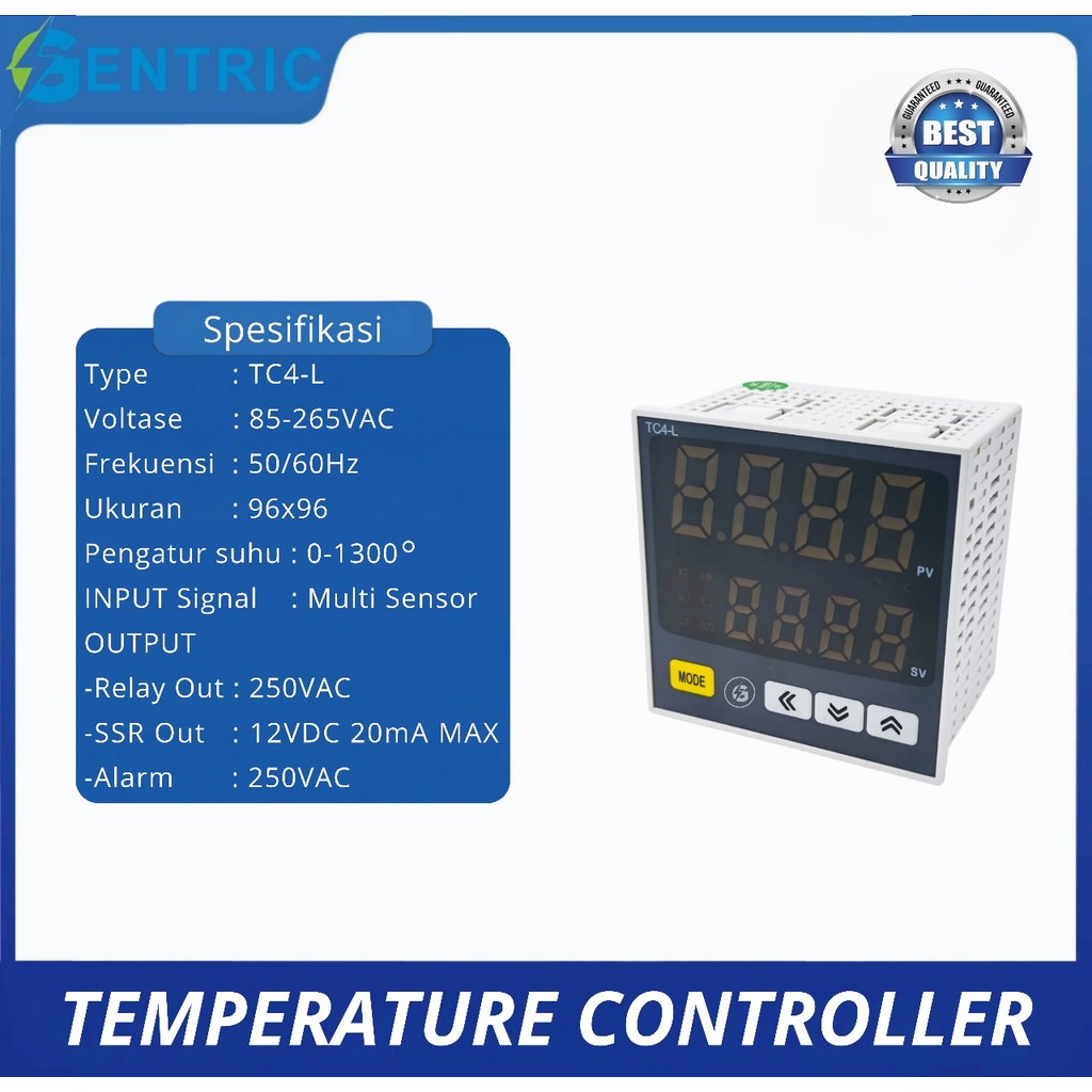 Jual Temperature Controller 96x96mm Thermo Meter Digital Output Relay ...