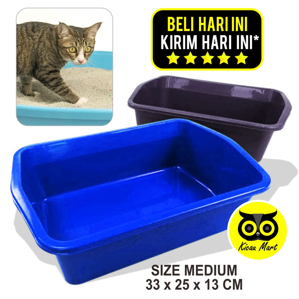 Jual KICAU MART BAK PASIR KUCING BASKOM PLASTIK TEMPAT POOP PUP HEWAN ...