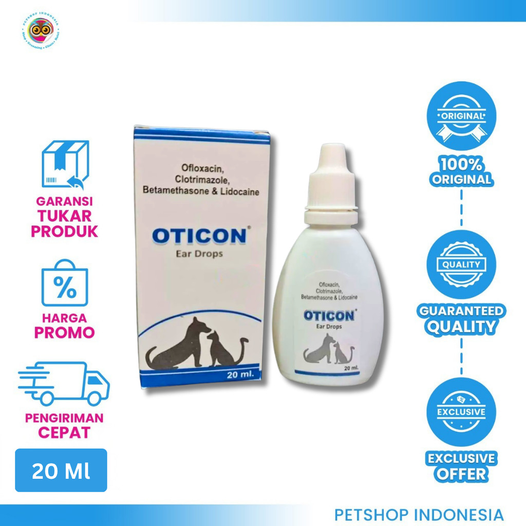 Jual OTICON Ear Drops 20ml – Obat Tetes Telinga untuk Hewan | Shopee ...