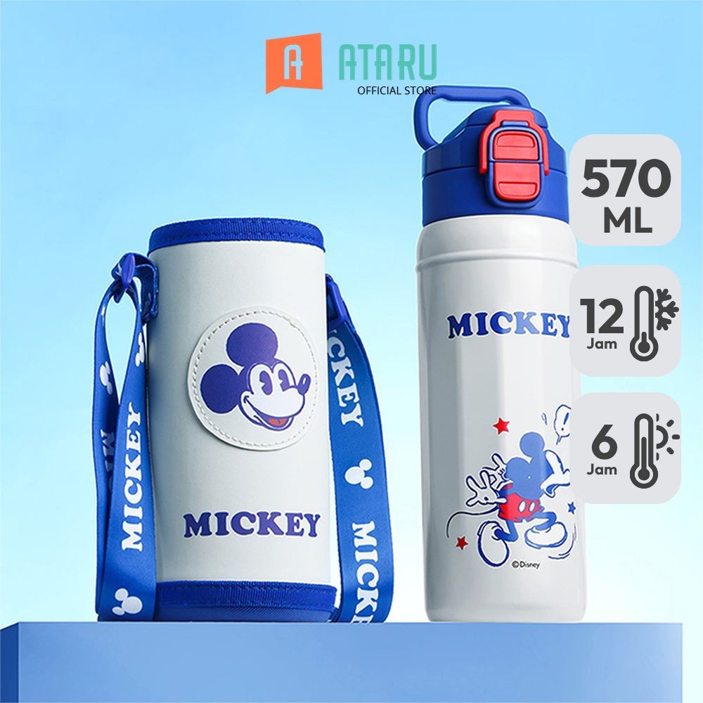 Jual Ataru Botol Vacuum Flask Stainless Steel Dengan Tas Holder Mickey ...