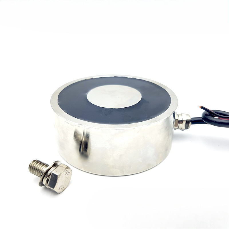 Jual Electromagnet 100/40 DC 6V 12V 24V Cylinder Electric Magnets 150KG ...