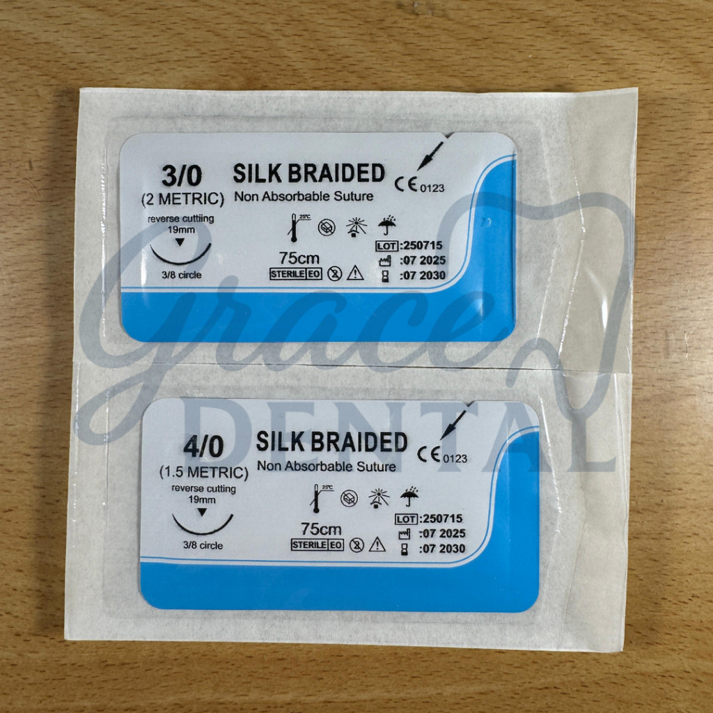 Jual Dental Suture Silk Needle Benang Jahit Gigi Gusi Jarum Jahit ...