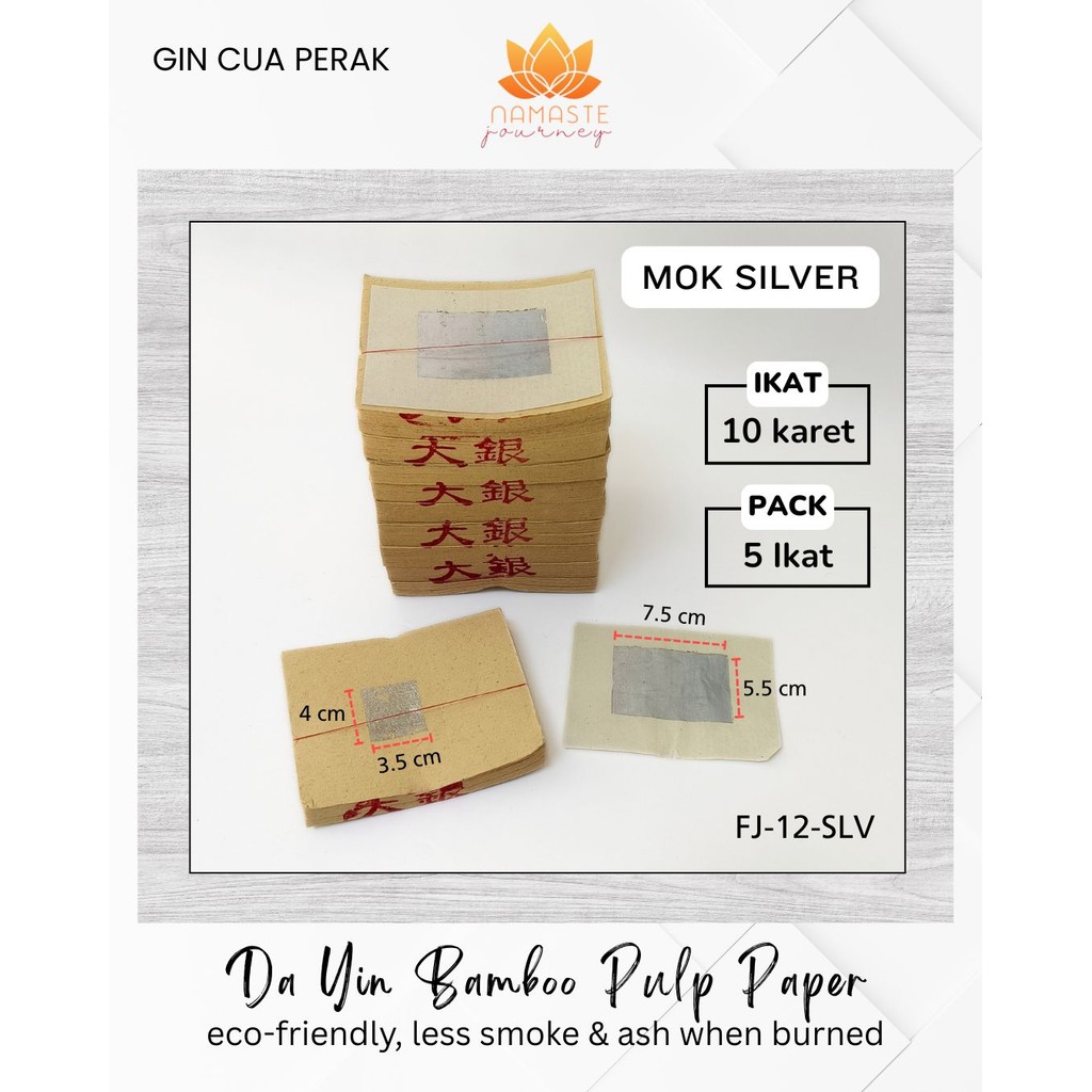 Jual [1 IKAT] FJ-12 Kertas Sembahyang Da Yin Bamboo Pulp Paper / Gin ...