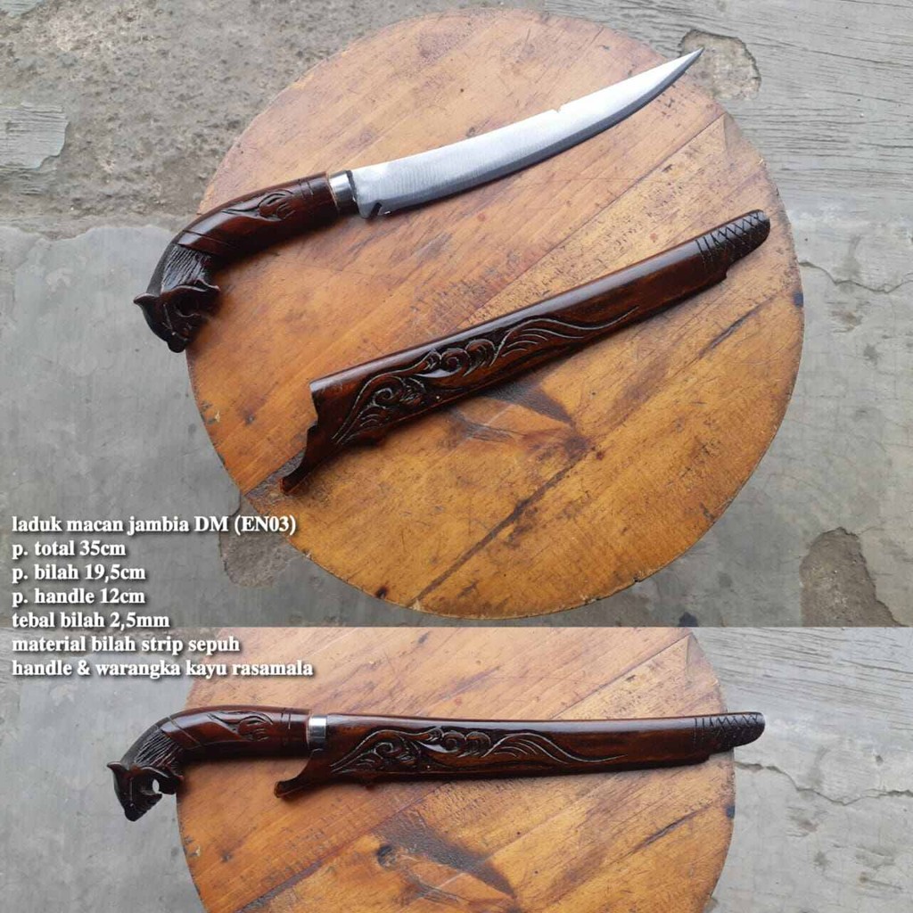 Jual JAGAD135 pisau badik baja asli super tajam / pisau badik asli ...