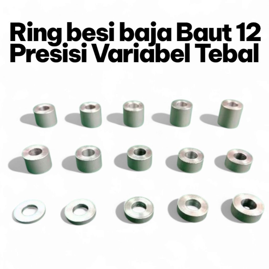 Jual Ring besi baja Baut 12 Presisi Variabel Tebal | Shopee Indonesia