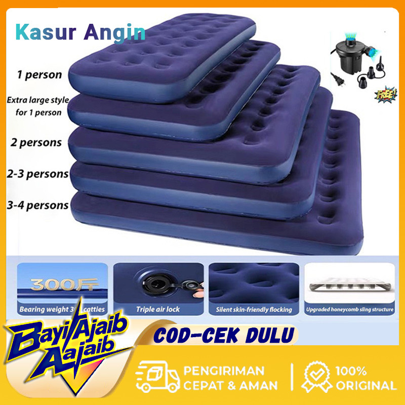 Jual Kasur tiup (dengan pompa listrik) Tunggal atau Ganda Air Bed/Kasur ...