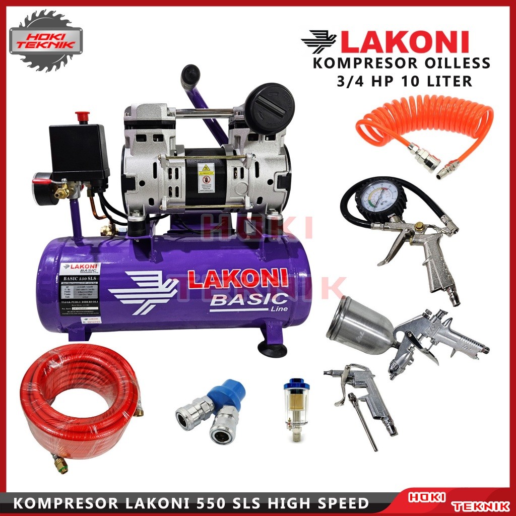 Jual Mesin Kompresor Lakoni Basic 550 SLS High Speed Oilless | Shopee ...