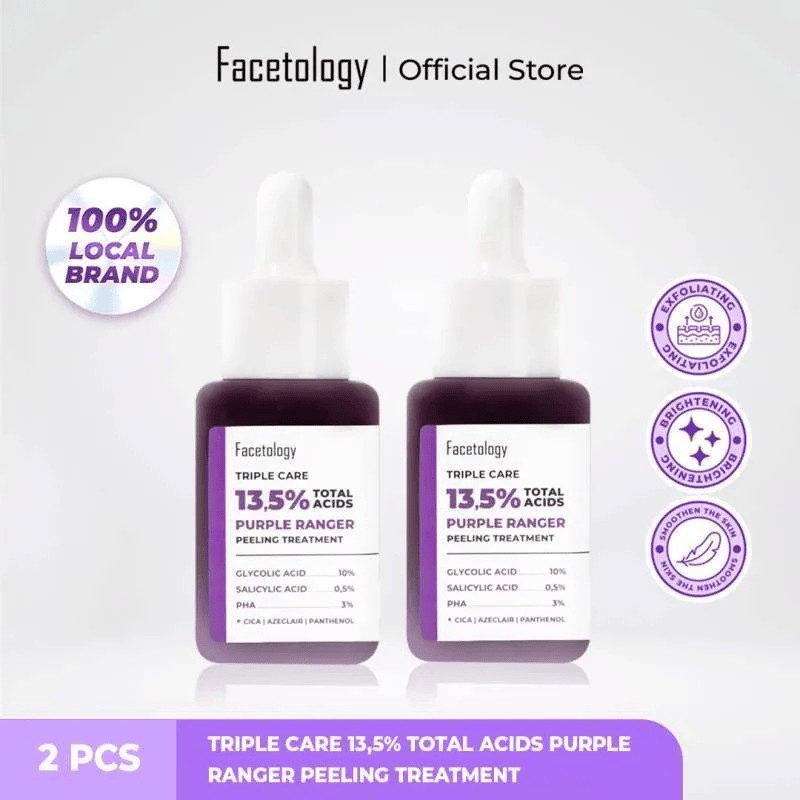 Jual FACETOLOGY Triple Care 13.5% Total Acids Purple Ranger Peeling ...