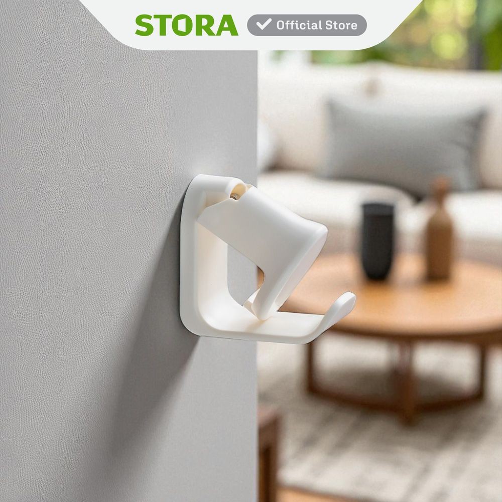 Jual Stora Gantungan Dinding Permanen Seamless - Putih Pengait ...