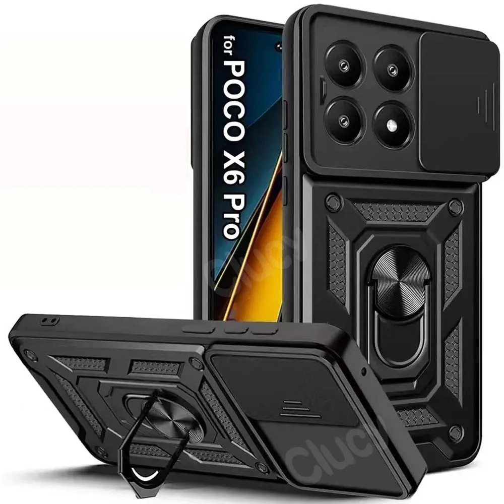 Jual case Xiaomi POCO X6 / X6 Pro 5G MILITARY CASE ARMOR SLIDE RING ...