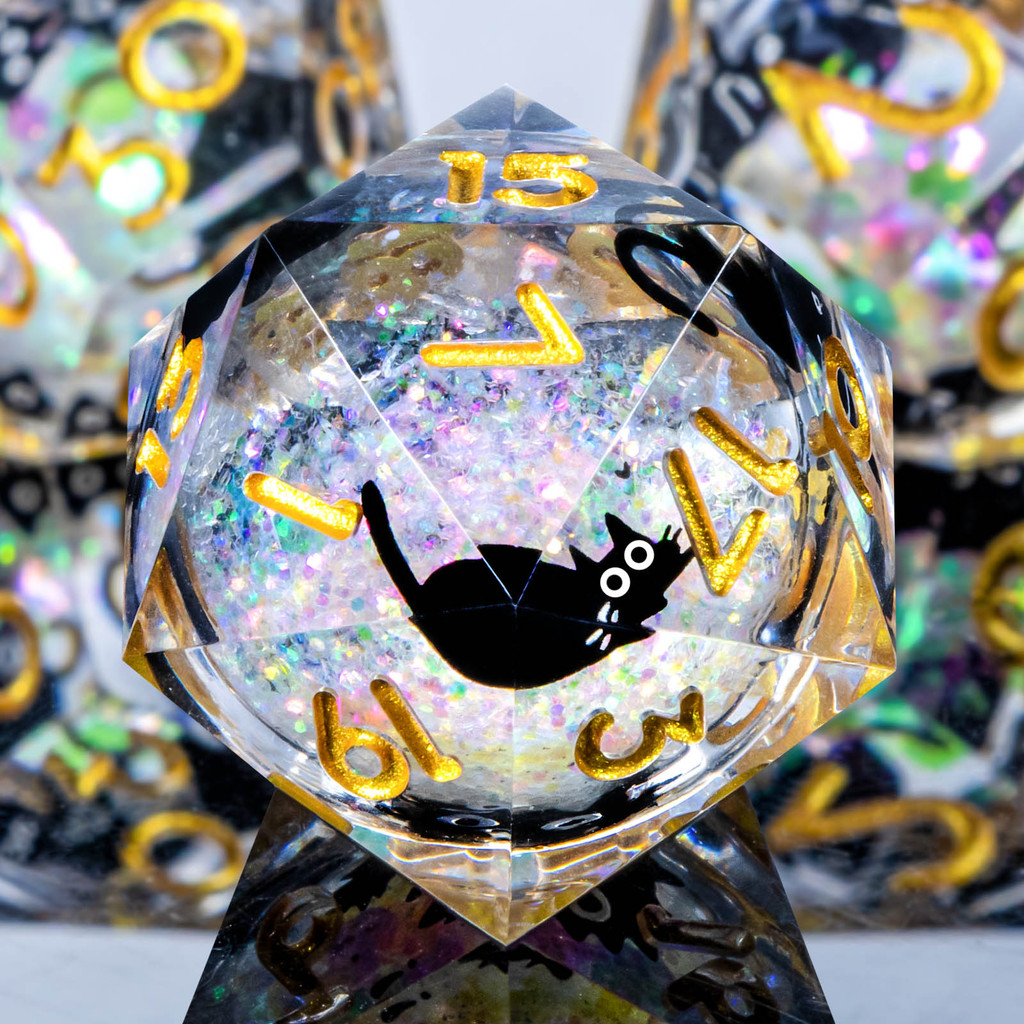 Jual DND Resin ce Set, Cat Liquid Core Role Playing ce, Polyhedral ...