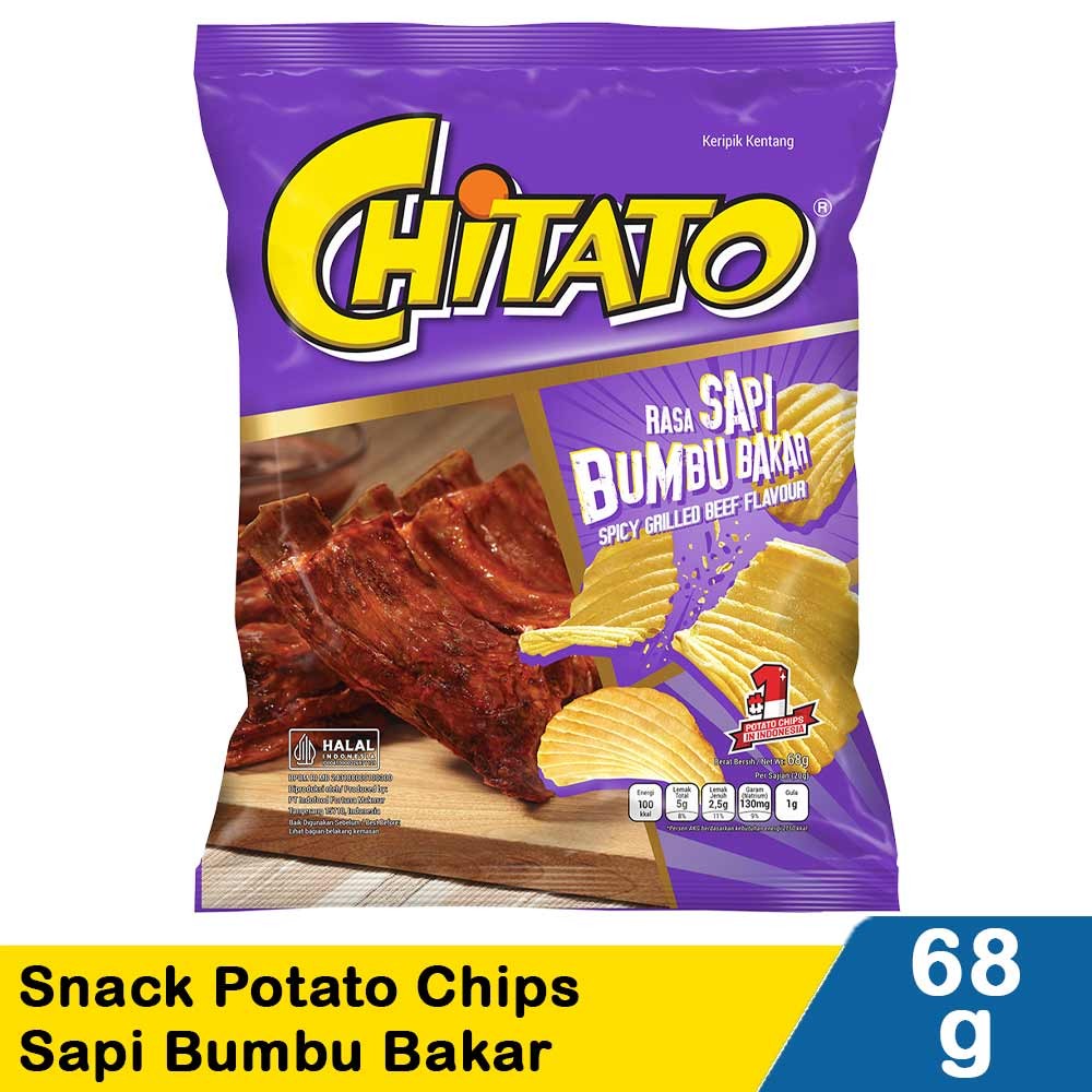 Jual CHITATO SNACK POTATO CHIPS SAPI BUMBU BKR 68/65g | Shopee Indonesia