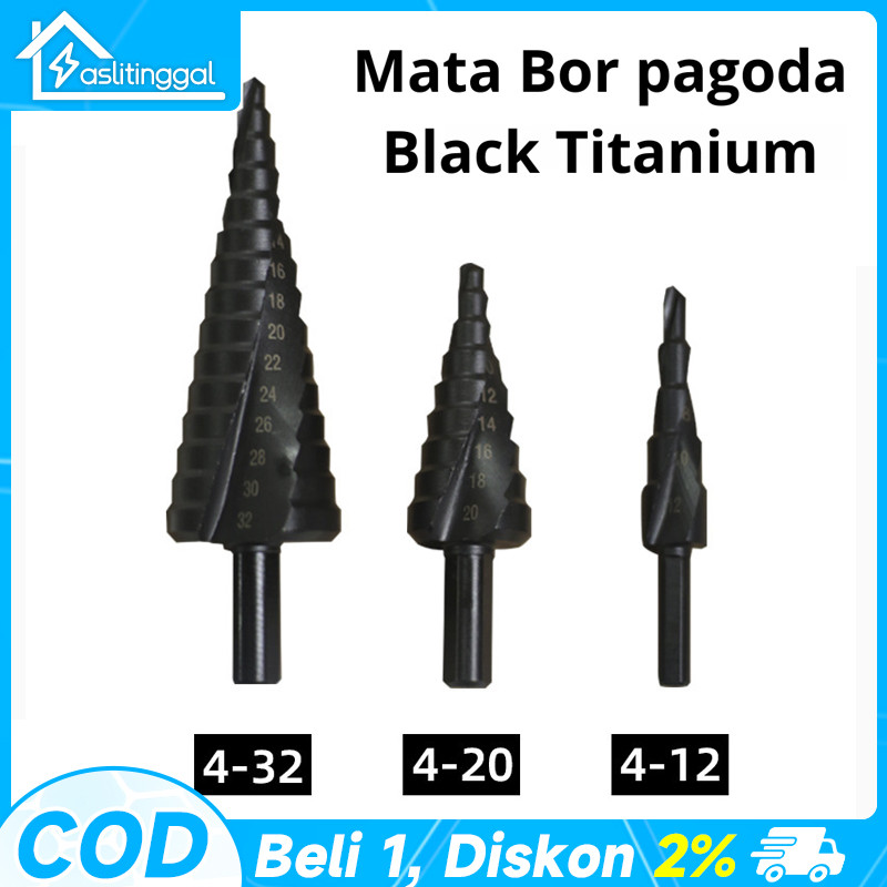 Jual Mata Bor Pagoda 4-32MM Mata Bor Untuk Baja Keras Pagoda Titanium ...