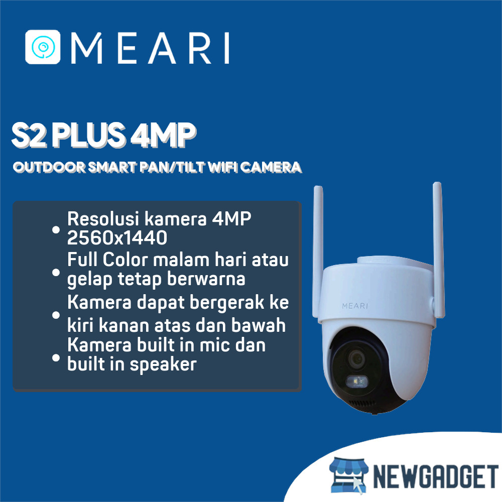 Jual MEARI S2 PLUS 4MP OUTDOOR SMART PAN/TILT WI‑FI CAMERA | Shopee Indonesia