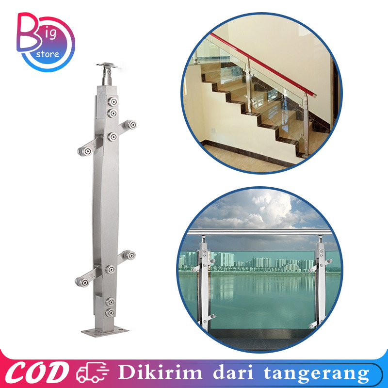 Jual Tiang Railing Tangga Kaca Stair Handrail Columns Railing Tangga ...