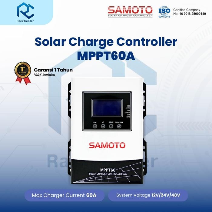 Jual SAMOTO Solar Charge Controller MPPT 60A Charger 12V 24V 48V SCC PV ...