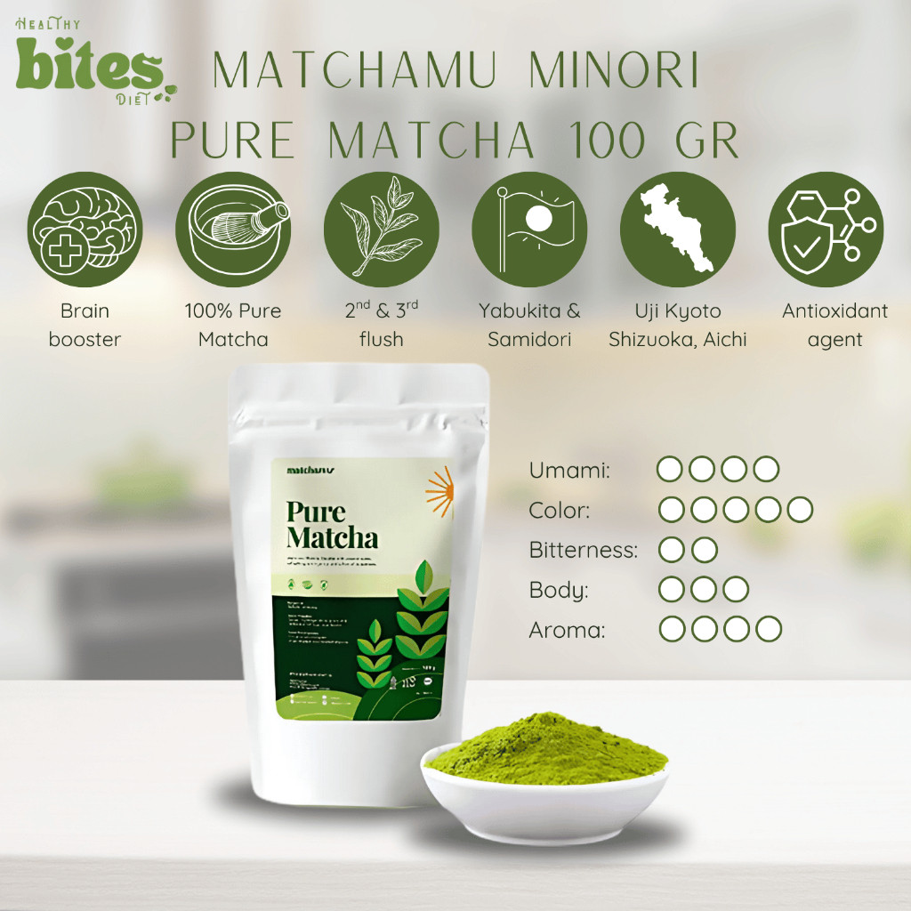 Jual FLAVORYA Minori Pure Matcha Powder 100gr Matchamu Pure Japanese ...
