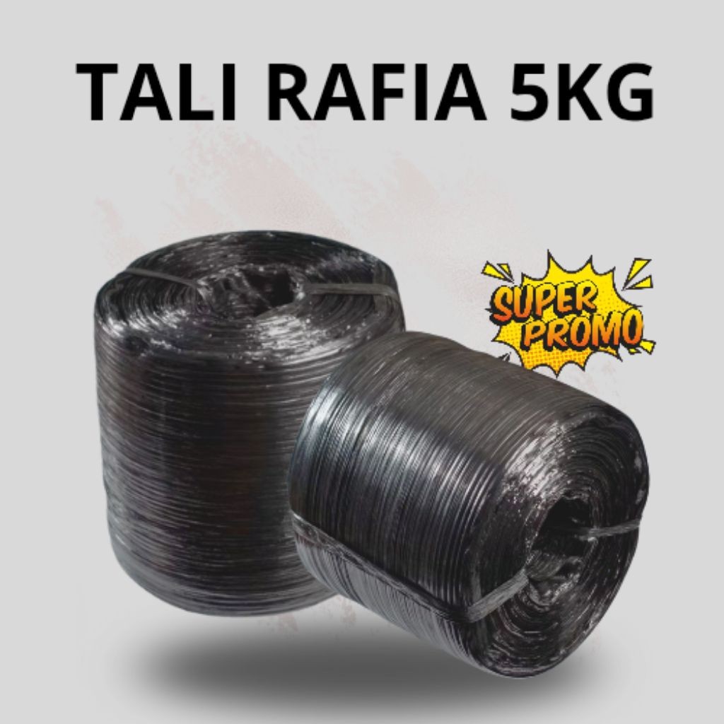 Jual Tali rafia 5 kg | Tali Rapia Hitam 5 kg Full | Tali rafia super ...