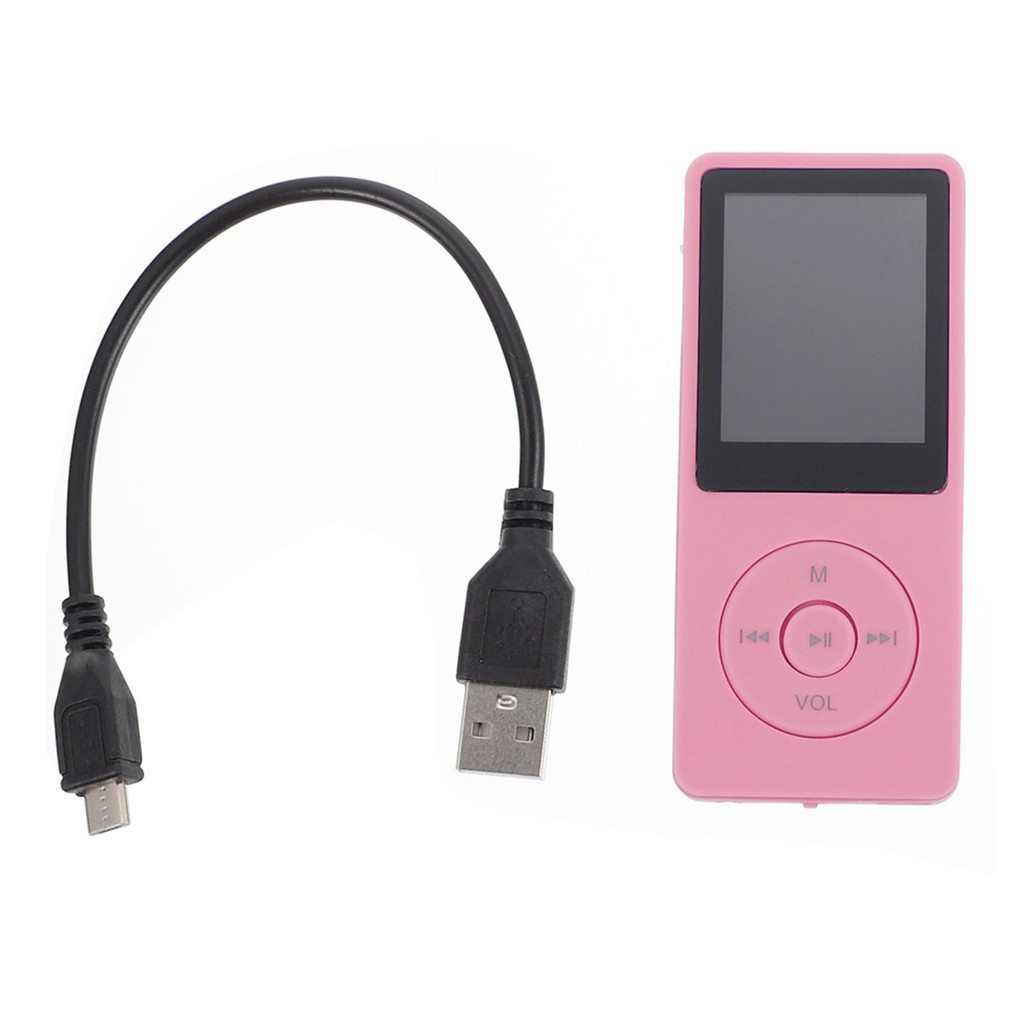 Jual Palm Size Lightweight 8GB Pink Mp3 Player Portable Music Player ...