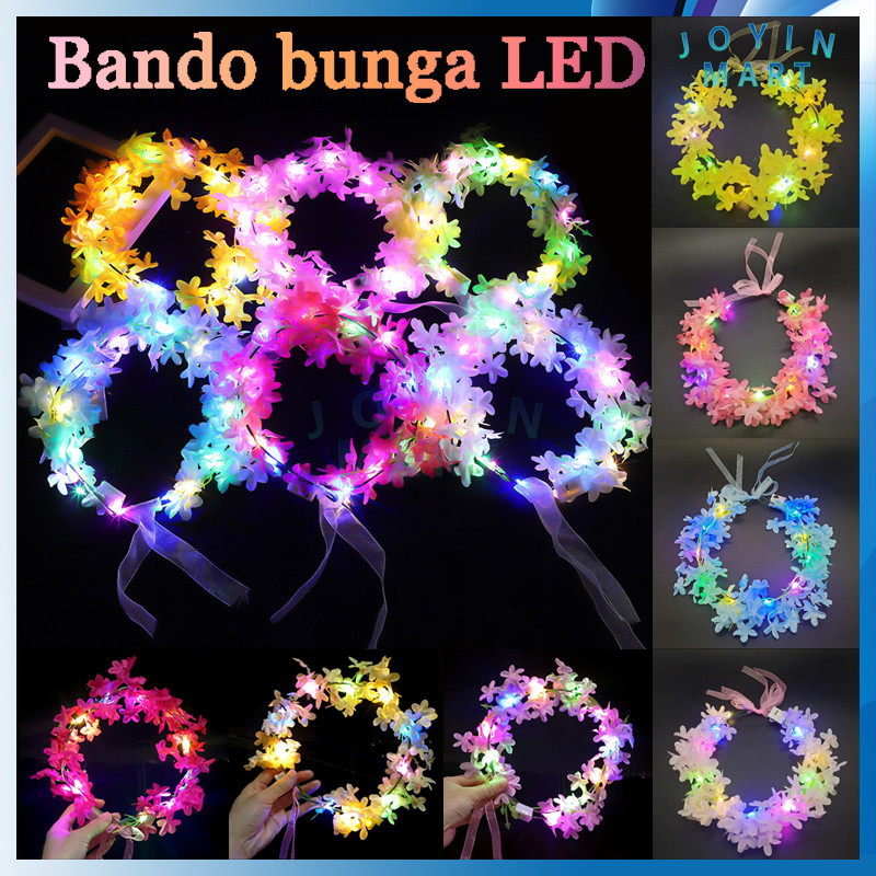 Jual Mahkota Bunga LED Dewasa Dan Anak/Bando Motif Sakura/Flower Crown ...